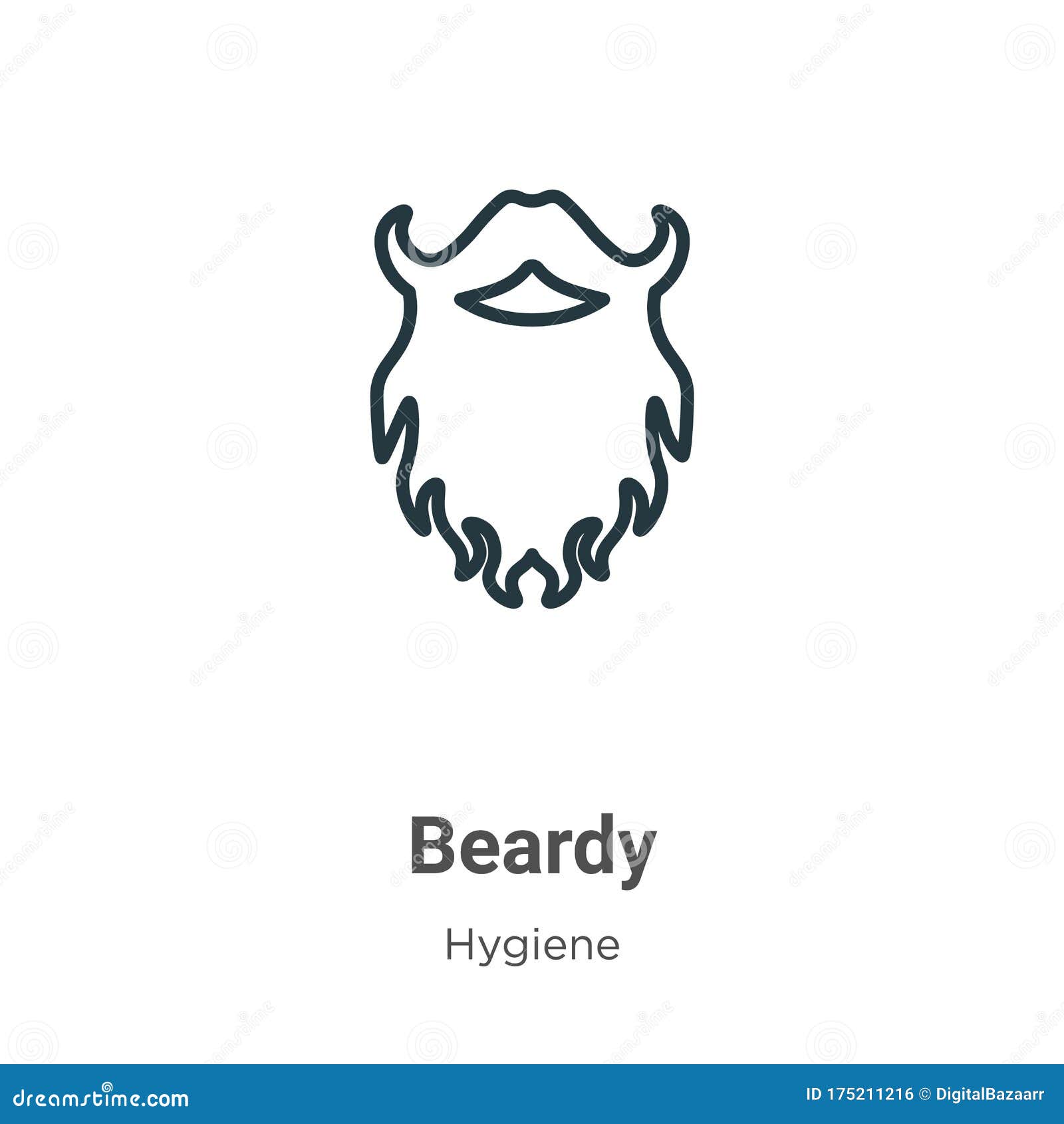 Beardy Isolated Icon. Simple Element Illustration From Hygiene Concept ...