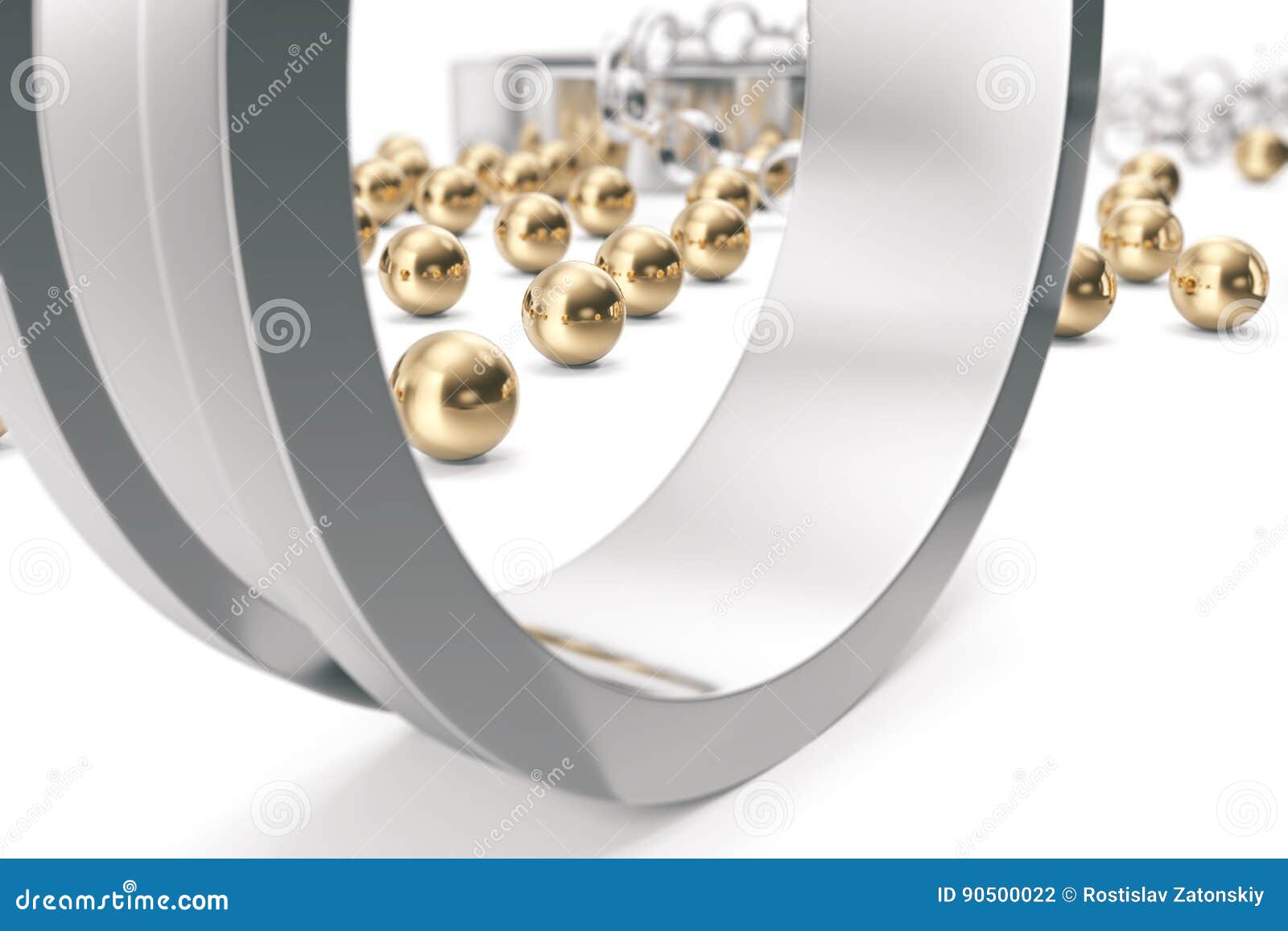 Bearing- Assembly Assembly, Being Part of the Support, 3d Rendering on ...