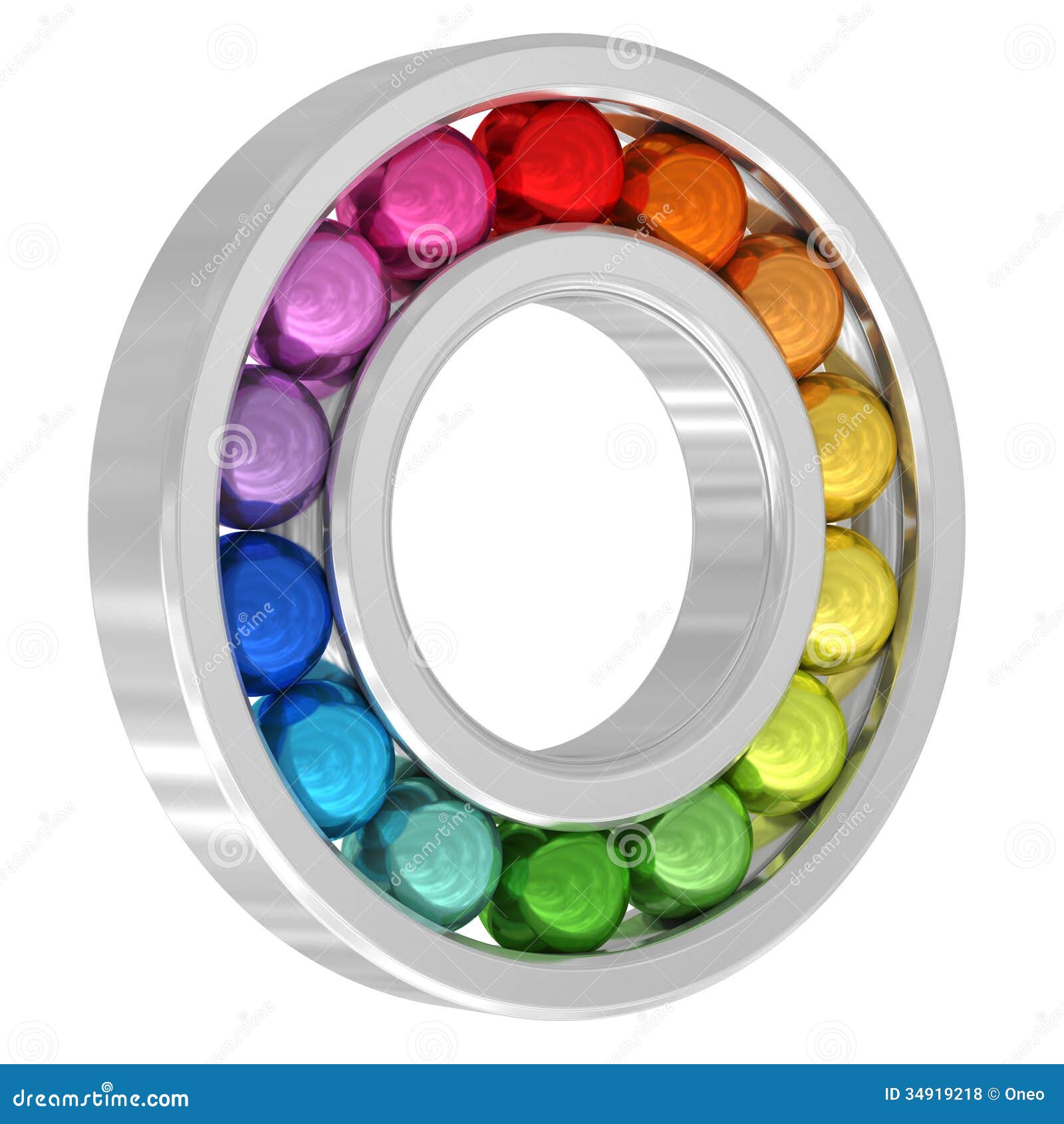Bearing with Colorful Balls Stock Illustration - Illustration of metal ...