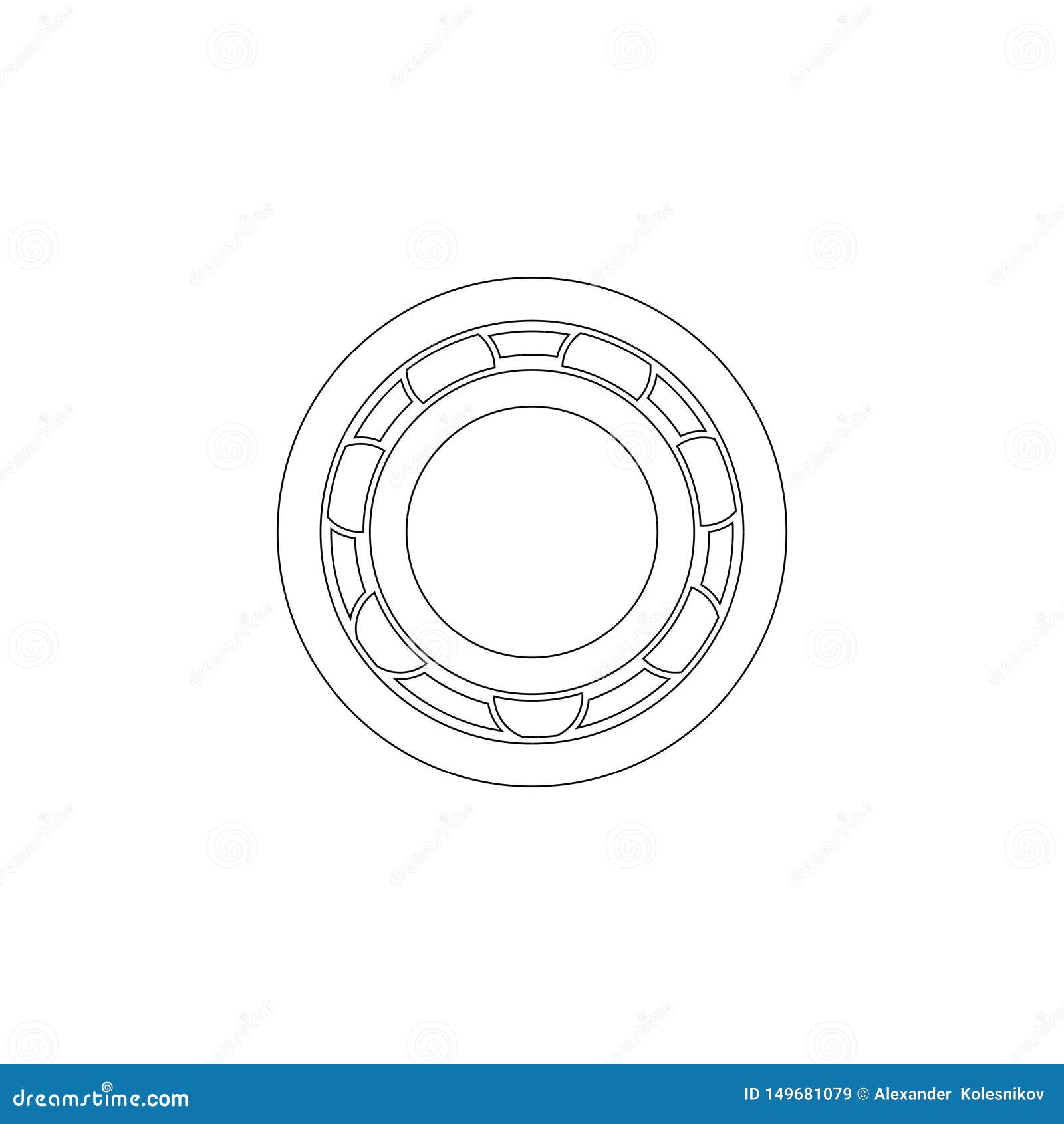 Bearing. flat vector icon stock vector. Illustration of ball - 149681079