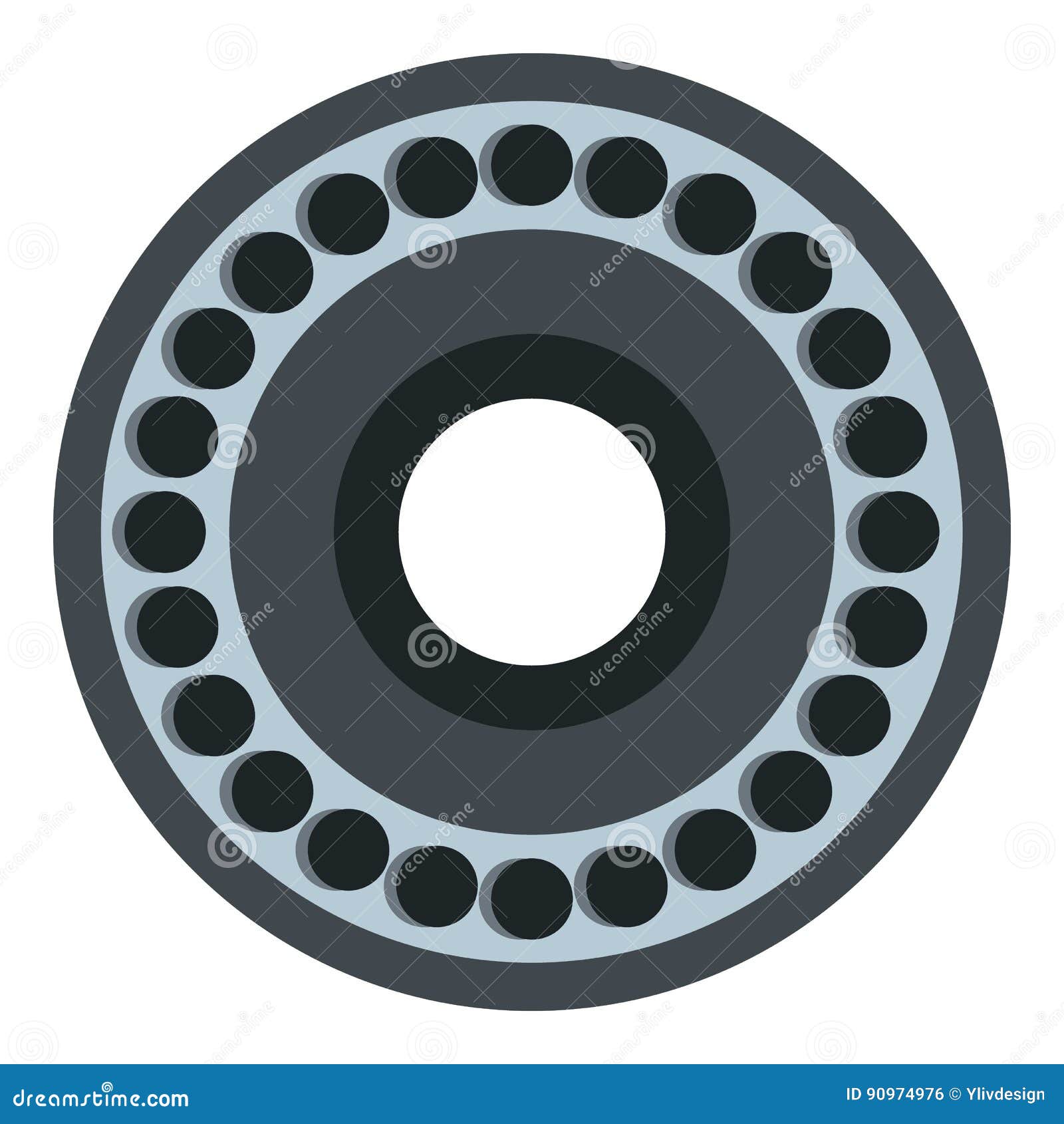 Bearing icon isolated stock vector. Illustration of diesel - 90974976