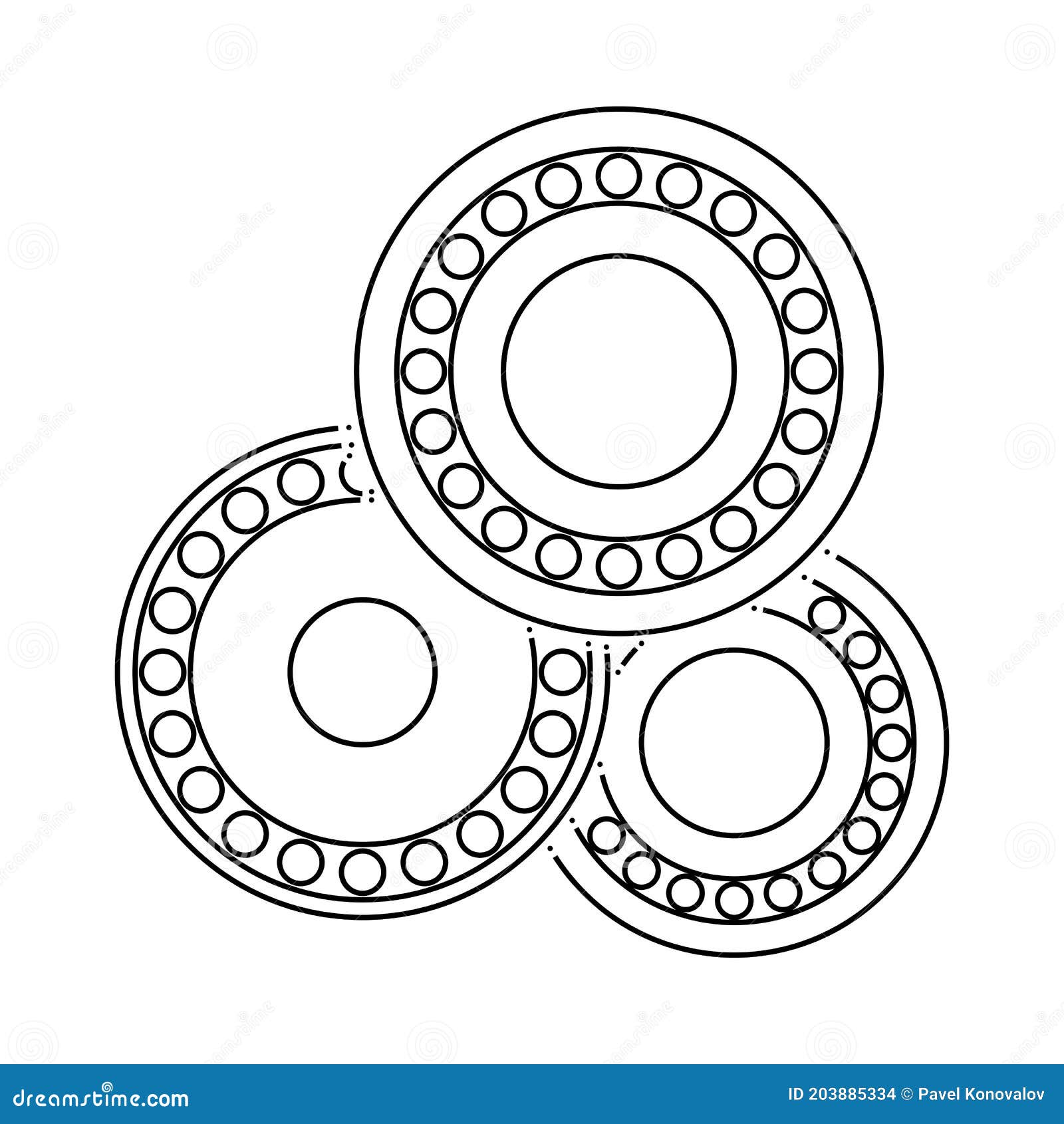 Bearing Icon stock vector. Illustration of object, metal - 203885334