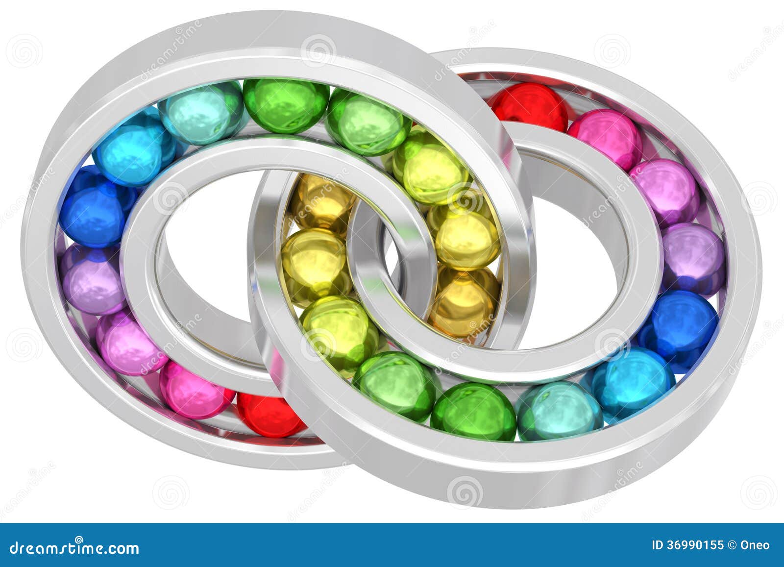 Bearings with Colorful Balls Stock Illustration - Illustration of dual ...