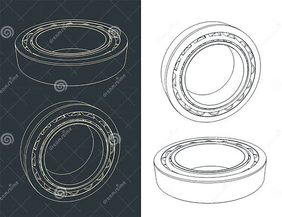 Bearings drawings stock vector. Illustration of blueprints - 236604715