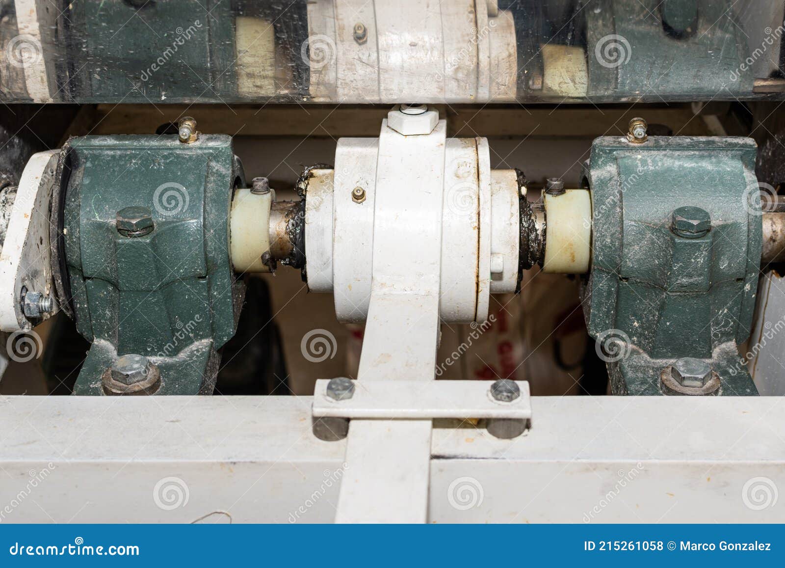Bearings Holding the Shaft of a Nixtamal Mill Stock Photo - Image of ...