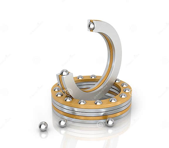 Bearings Thrust Ball White Background. Stock Illustration ...