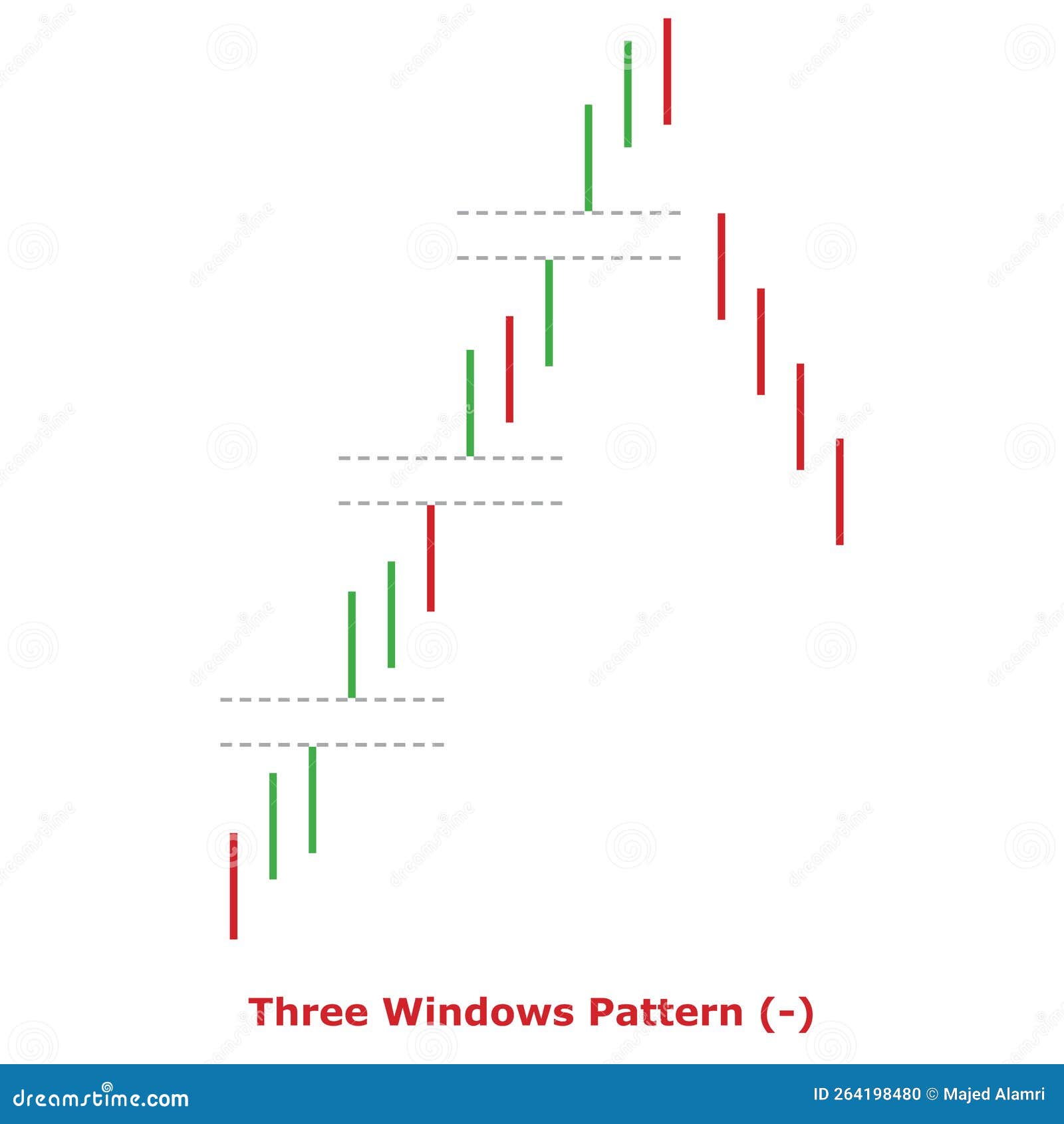 Three Windows Pattern (-) Green & Red - Square Stock Vector ...