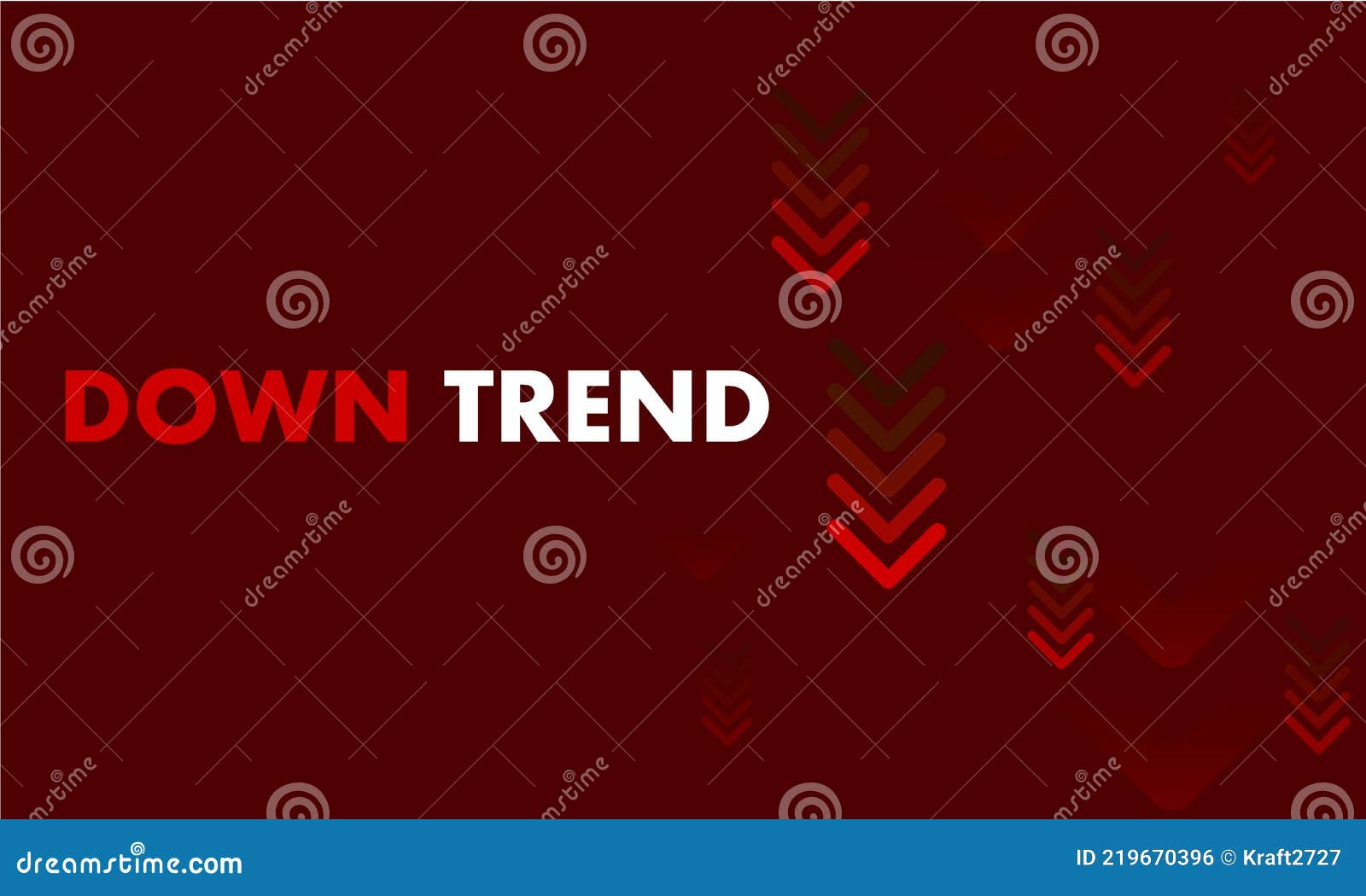 Bearish trend down banner stock vector. Illustration of bearish - 219670396