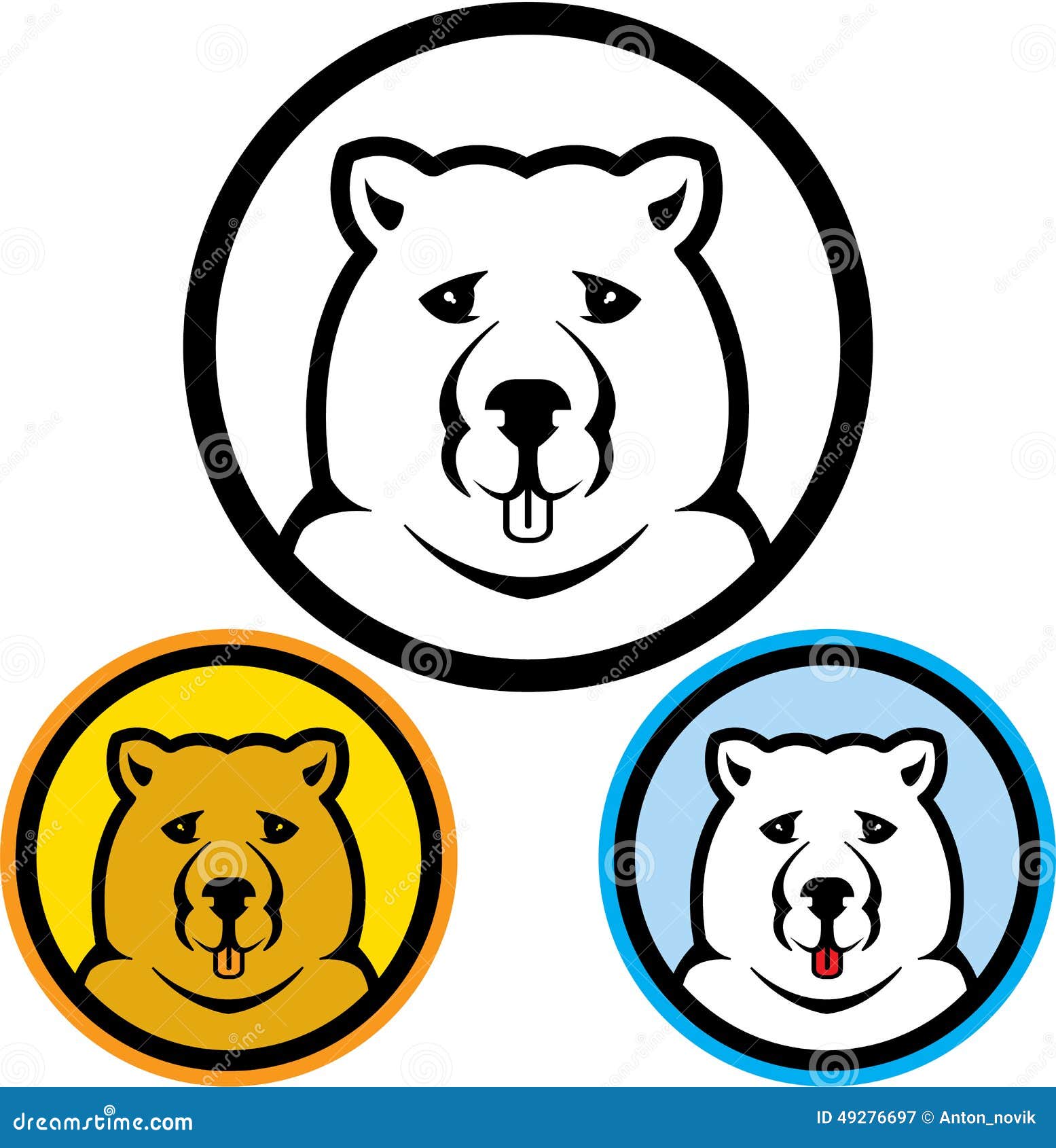 Bearlick stock vector. Illustration of awful, drawing - 49276697