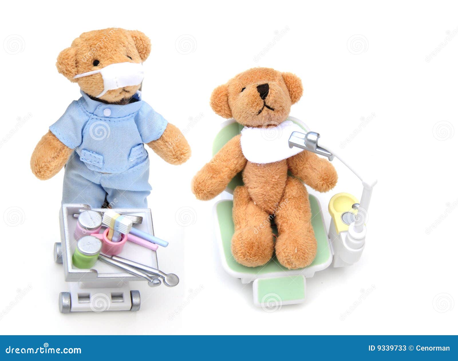 Bears at the dentist stock image. Image of white, pretend - 9339733