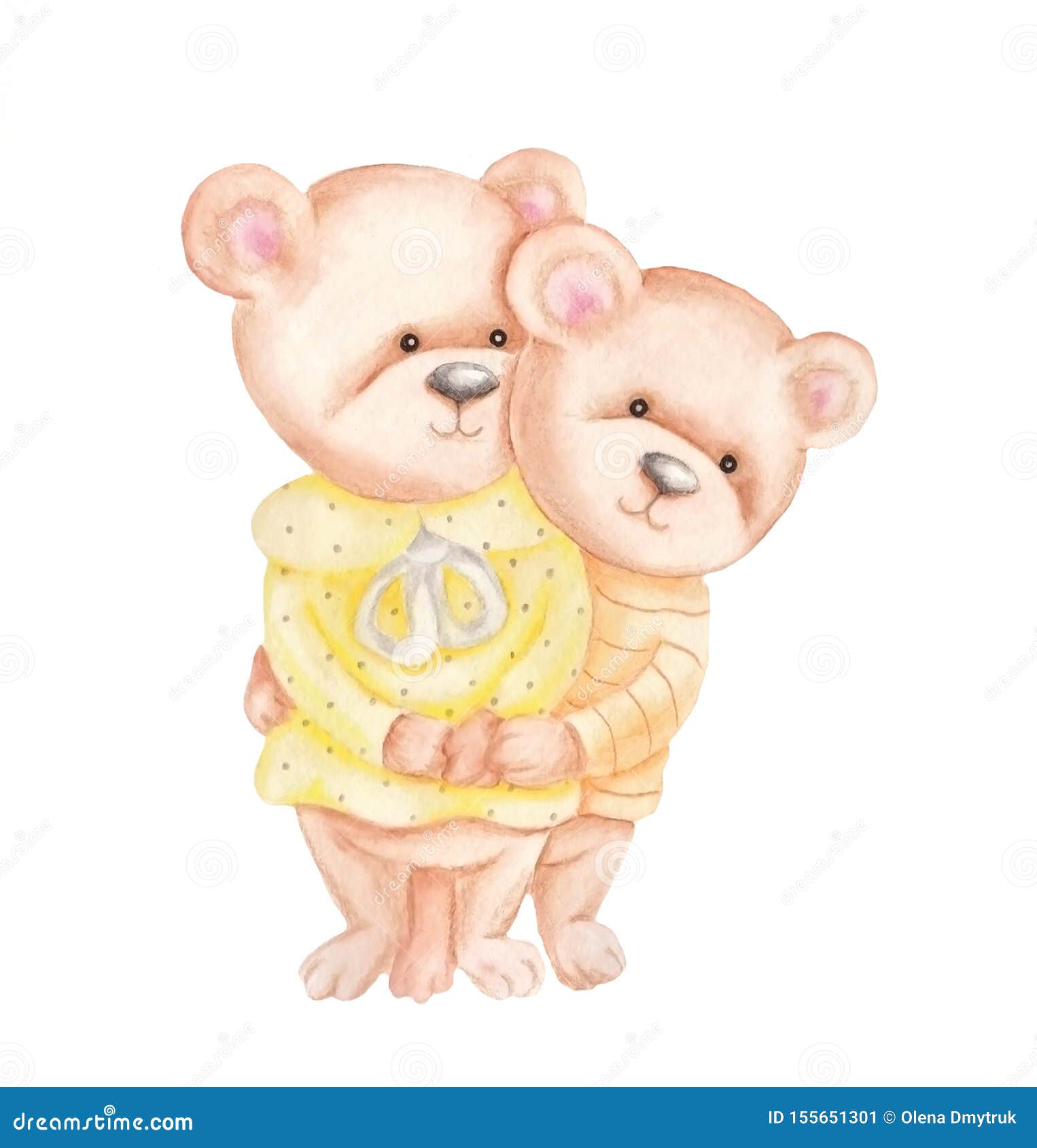 Bears hugging stock illustration. Illustration of adorable - 155651301
