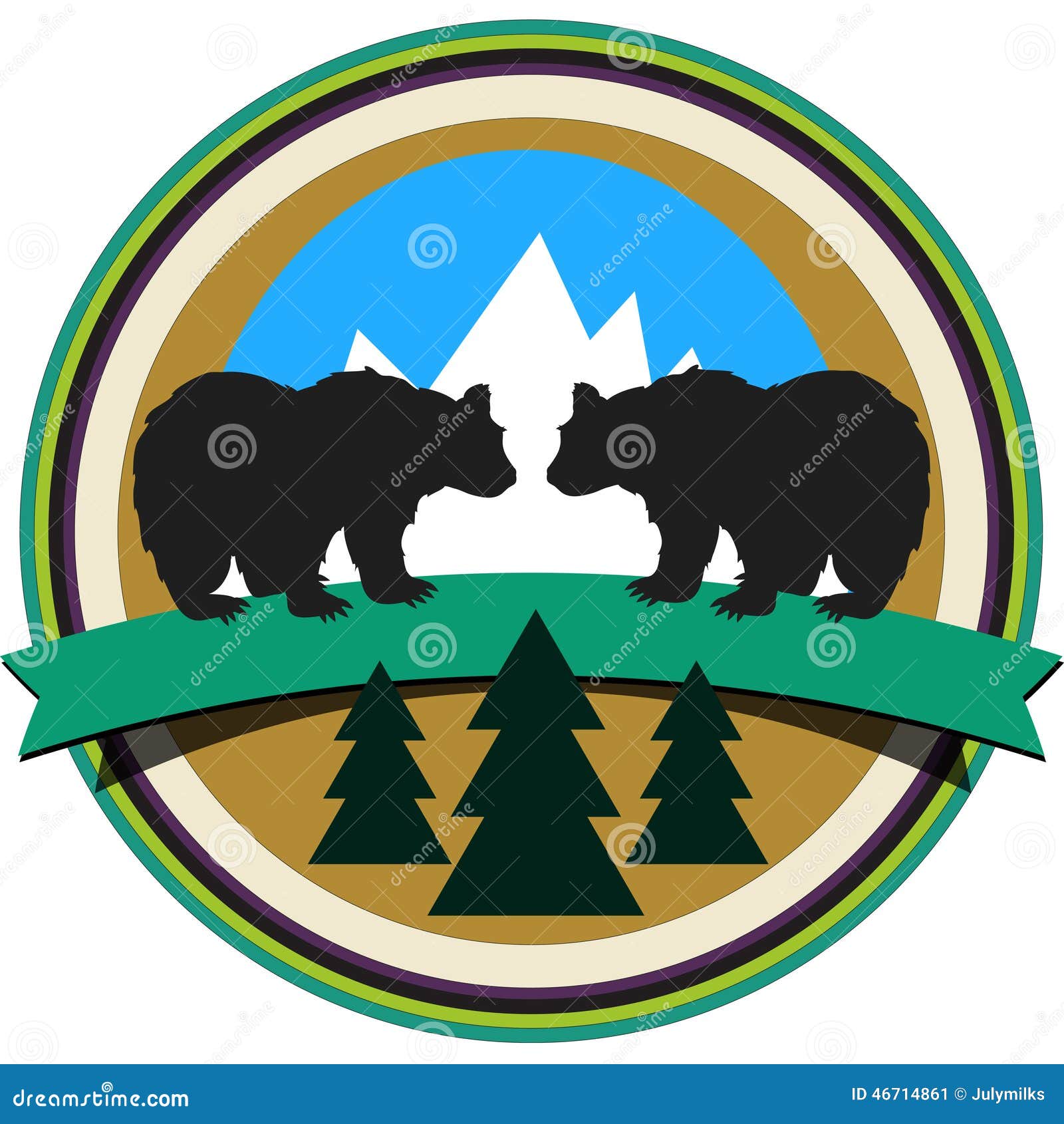 Bears logo stock vector. Illustration of symbol, animals - 46714861