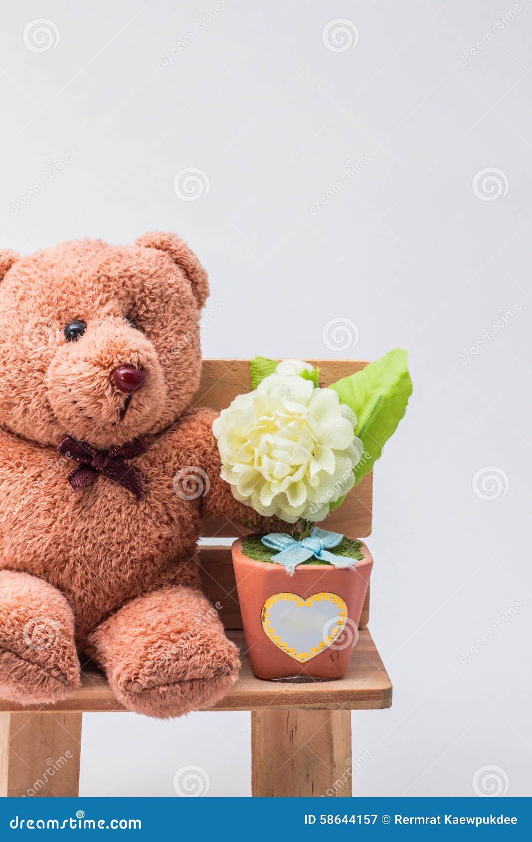 Bears sitting on chairs stock image. Image of brown, teddy - 58644157