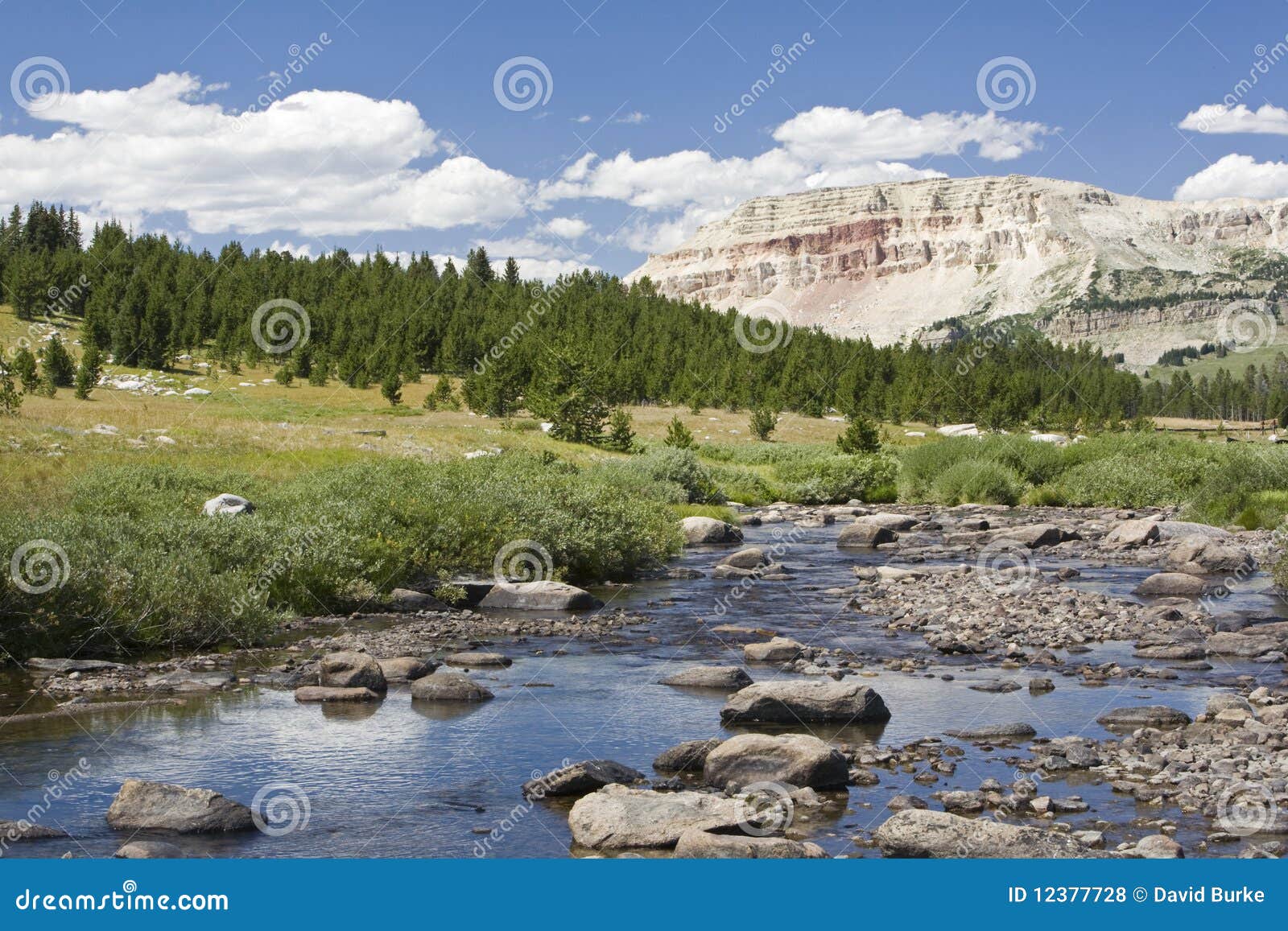 Beartooth Mountain Butte River Absaroka Range Mountains Stock Photo ...