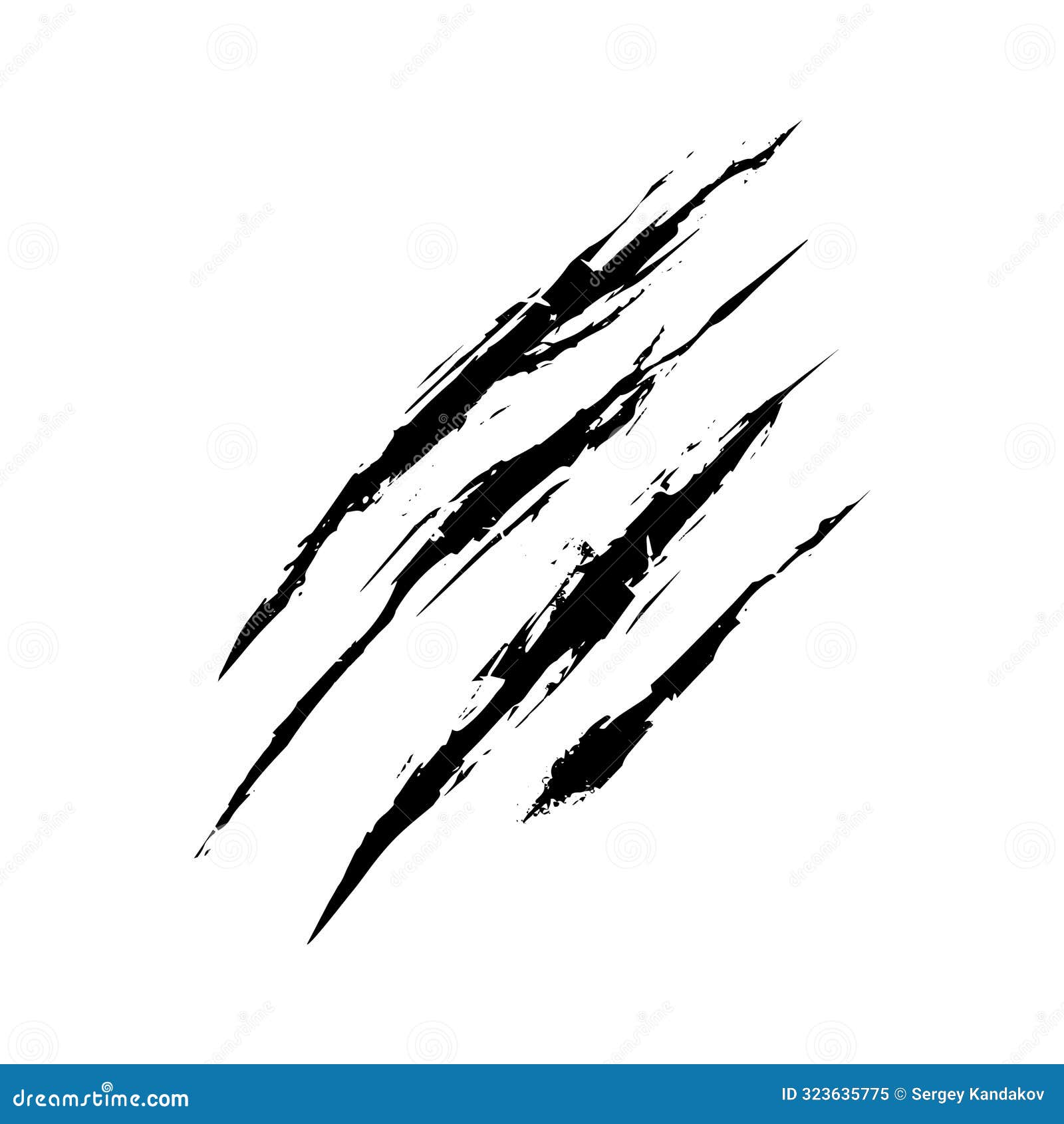 Beast Claws Scratches Vector Isolated Stock Vector - Illustration of ...
