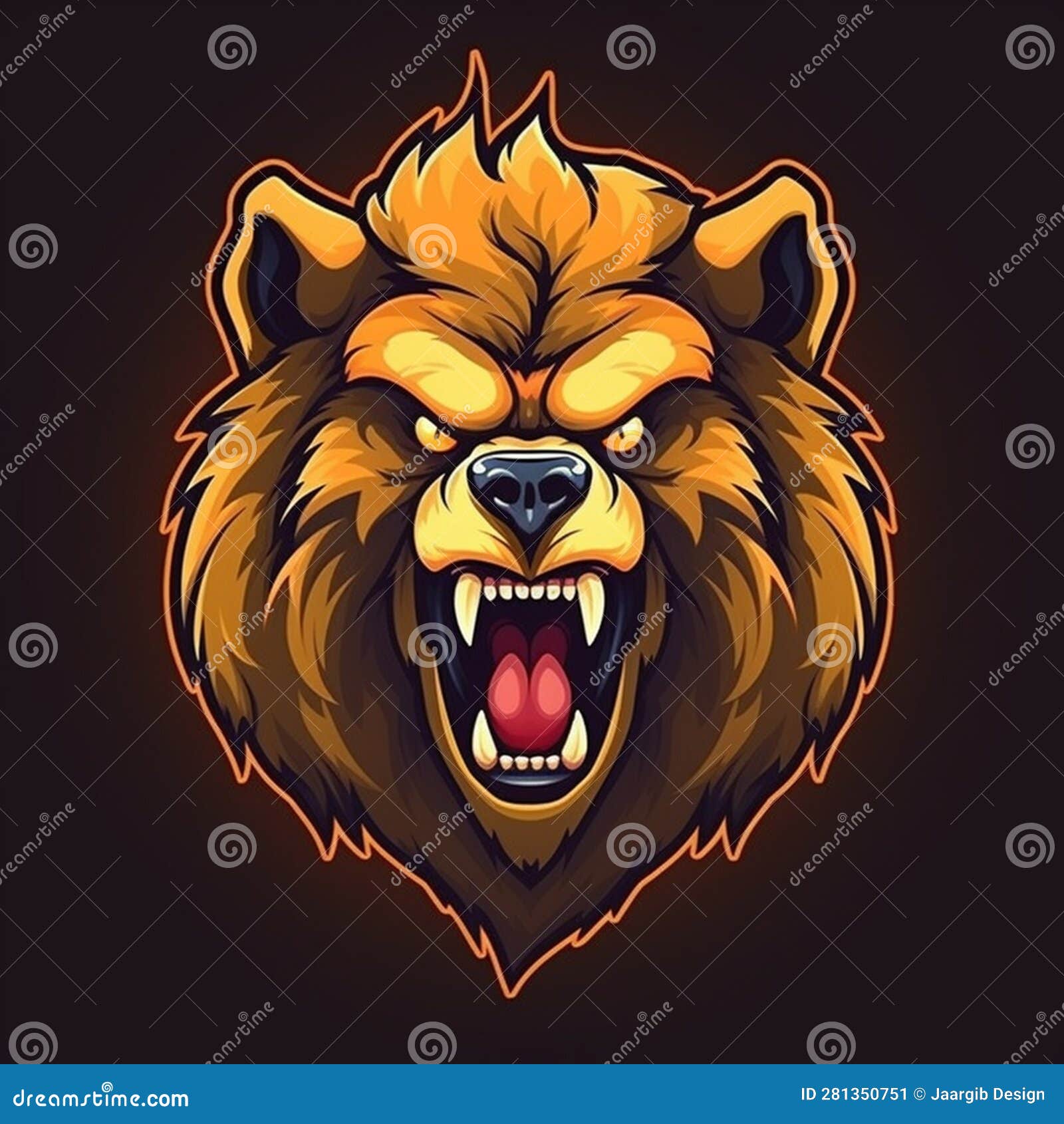 Beast esport logo stock illustration. Illustration of tiger - 281350751