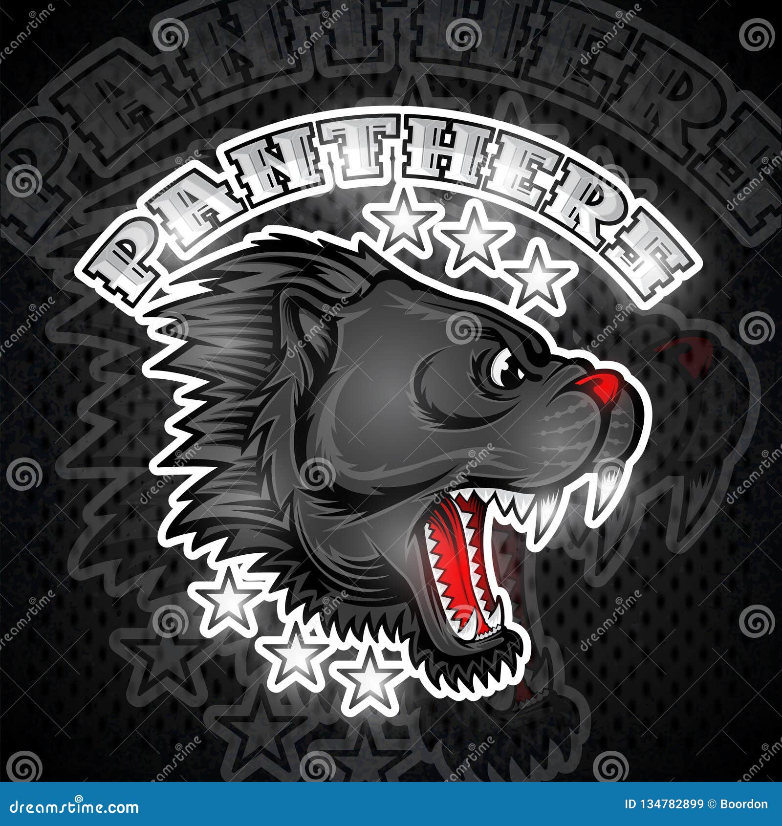 Beast Face From The Side View With Bared Teeth. Logo For Any Sport Team ...