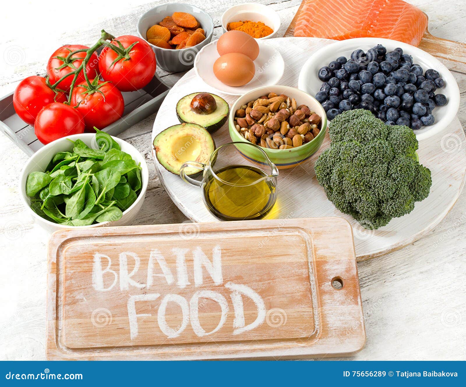 Beast Foods for Brainpower. Stock Image - Image of vegetables, human ...