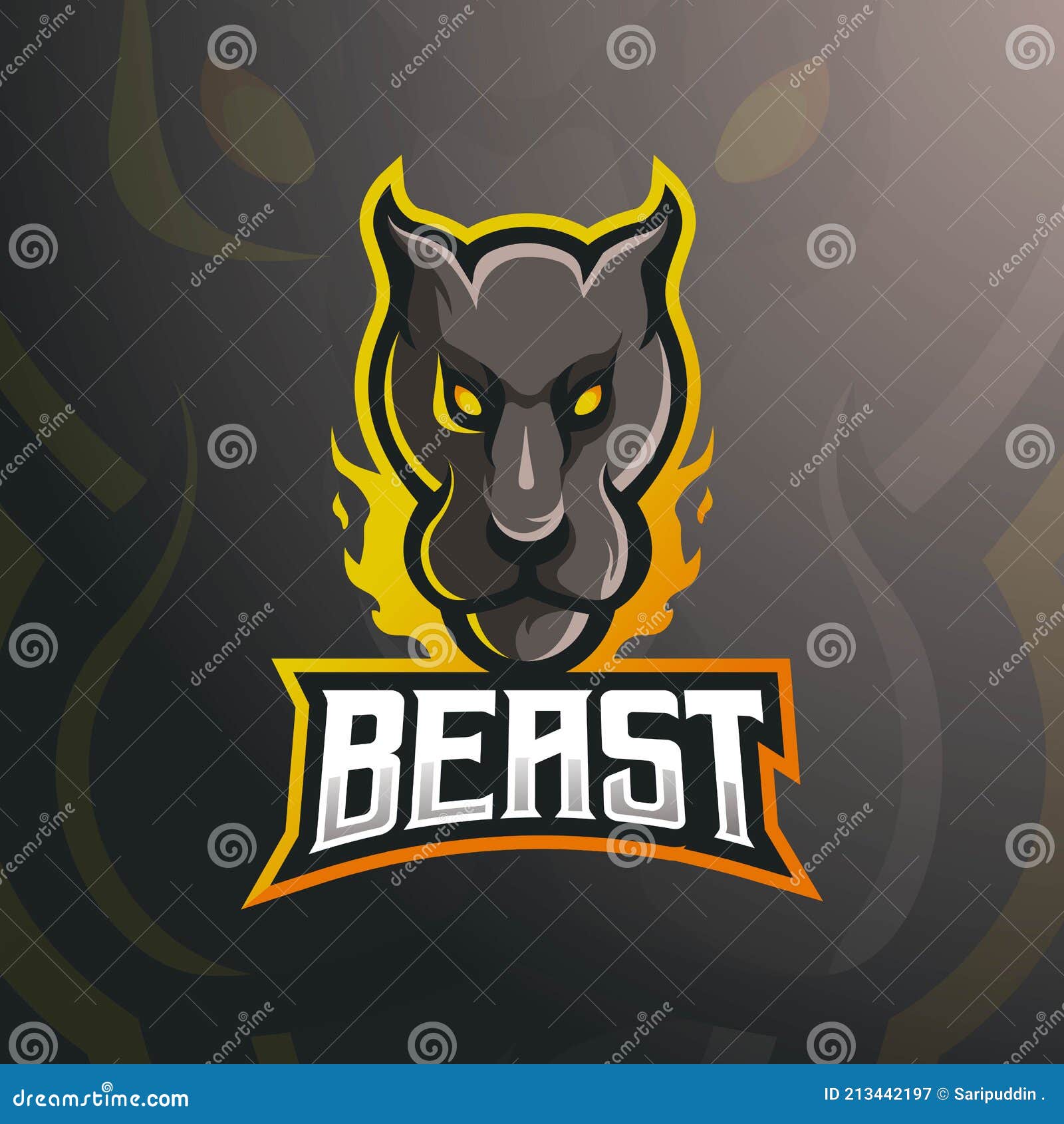 Beast head logo stock vector. Illustration of graphic - 213442197