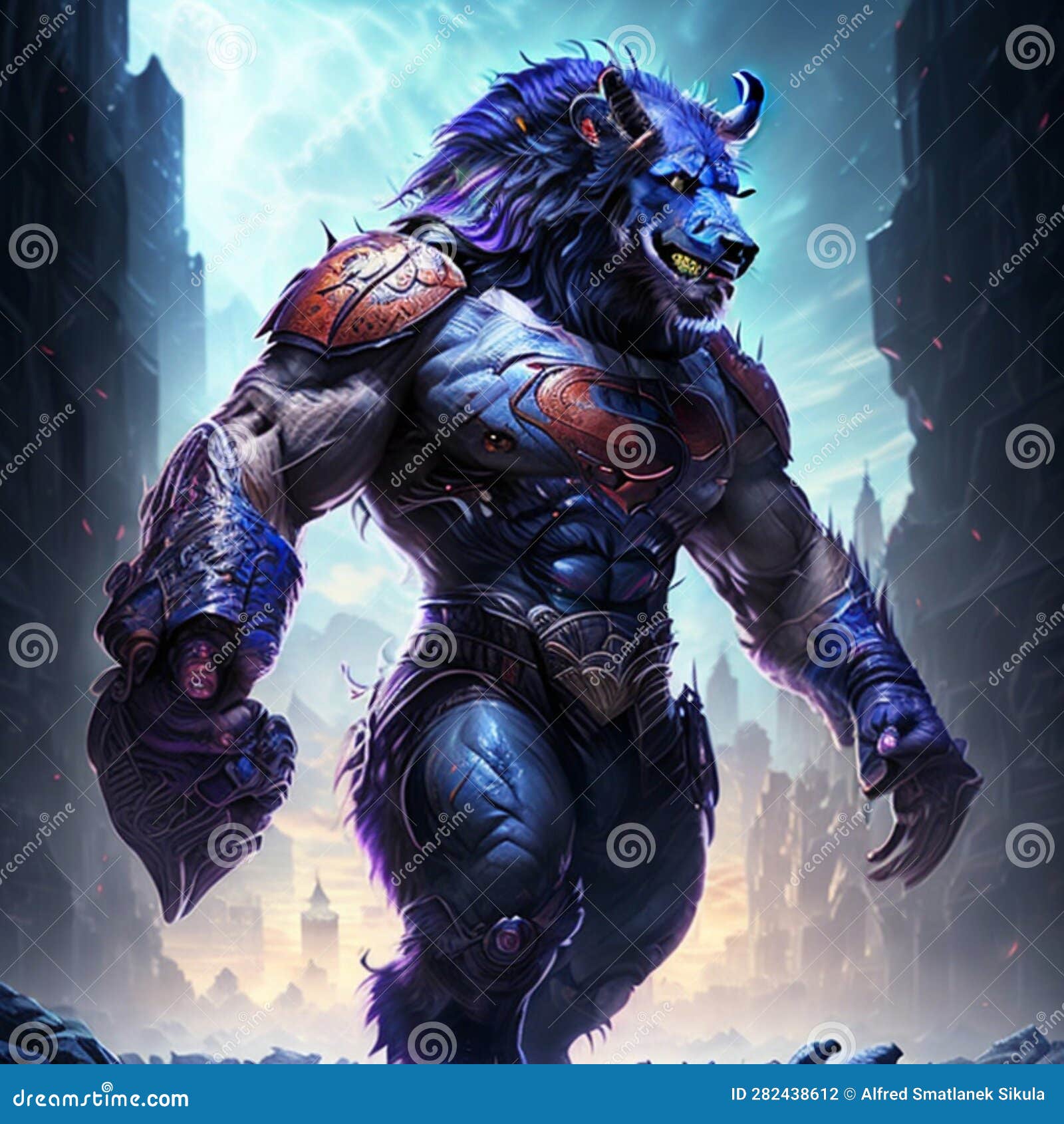 Beast Muscle Man Image AI Generated Stock Illustration - Illustration ...