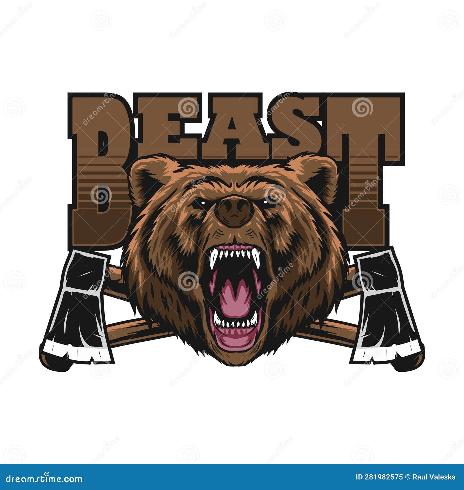 Beast logo emblem stock vector. Illustration of wild - 281982575