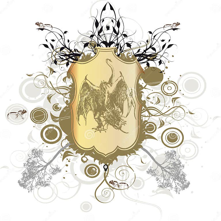 Beast in the shield stock vector. Illustration of beast - 6411986