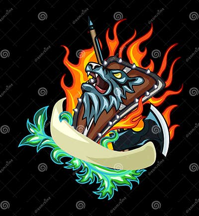 Beast Shield Emblem stock vector. Illustration of green - 10802166