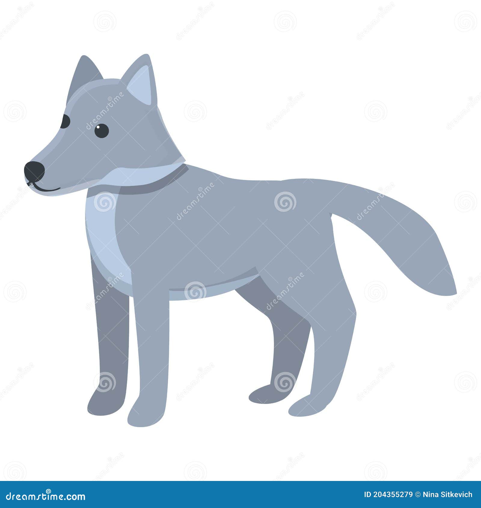 Beast Wolf Icon, Cartoon Style Stock Vector - Illustration of head ...