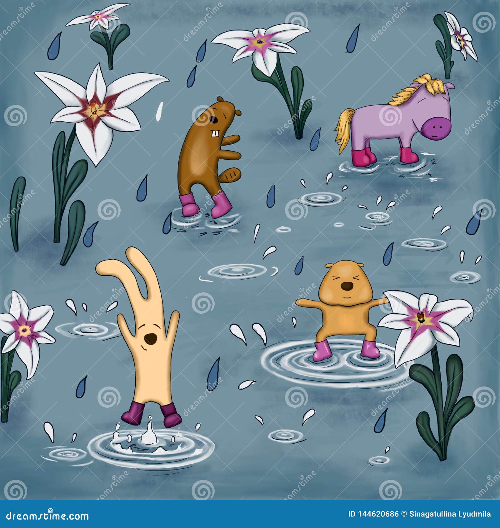 Dancing Cartoon Rain Boots