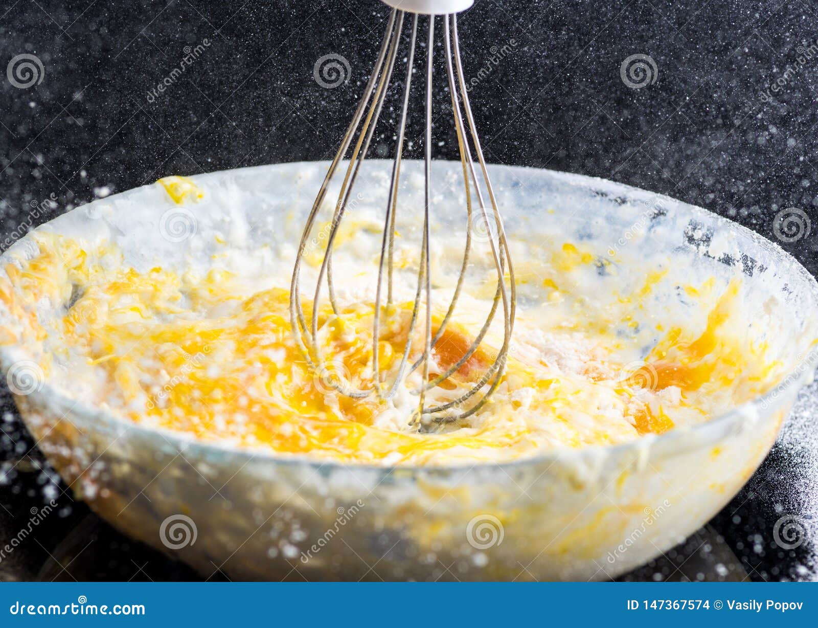 Beat the Batter with a Mixer, Spray and Flour Fly Stock Photo - Image ...
