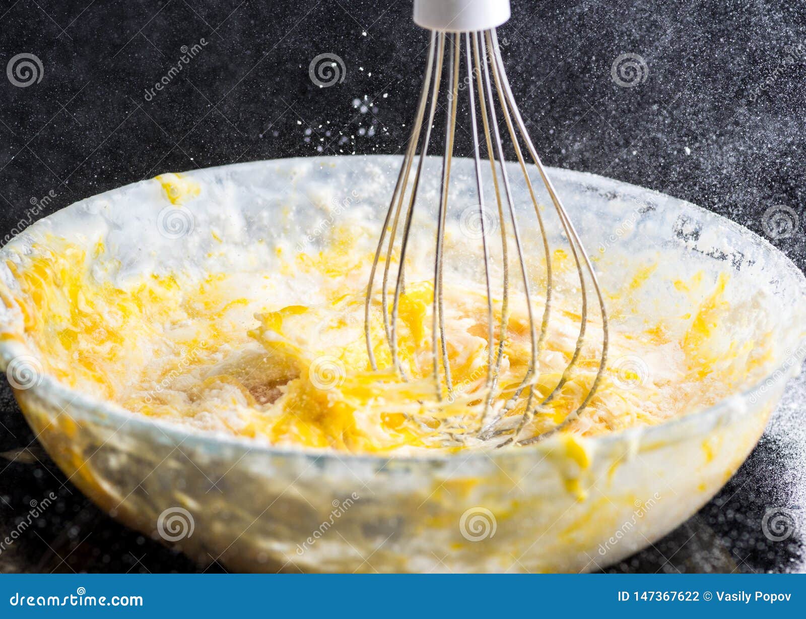 Beat the Batter with a Mixer, Spray and Flour Fly Stock Photo - Image ...