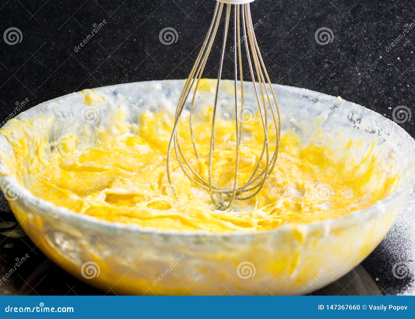 Beat the Batter with a Mixer, Spray and Flour Fly Stock Photo - Image ...
