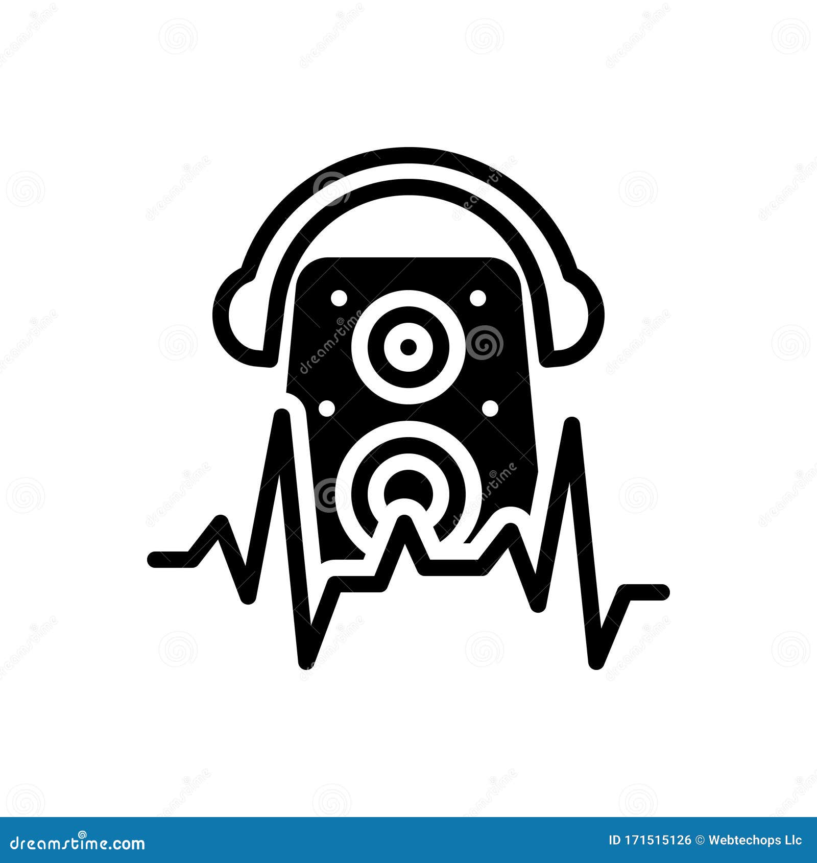 Black Solid Icon for Beat, Audio and Disco Stock Vector - Illustration ...