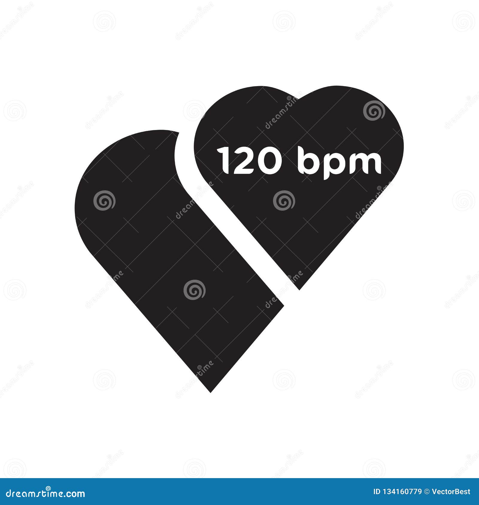 Beat Icon Vector Sign and Symbol Isolated on White Background Stock ...