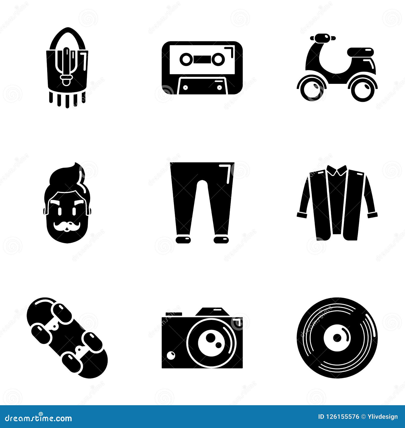 Beat Icons Set, Simple Style Stock Vector - Illustration of business ...