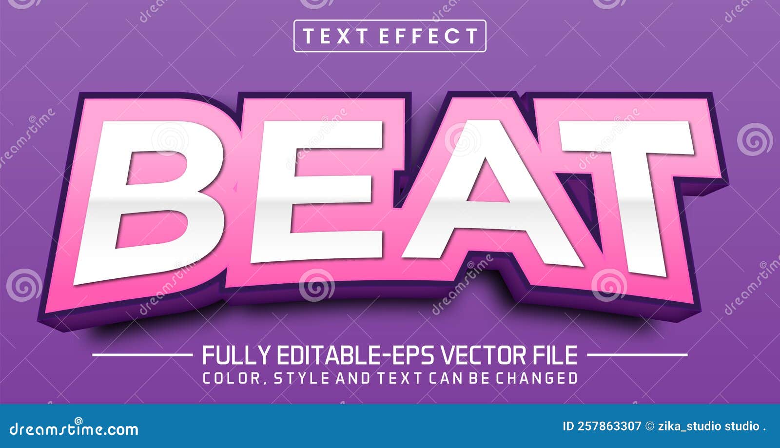 Beat Text Editable Style Effect Stock Vector - Illustration of summer ...