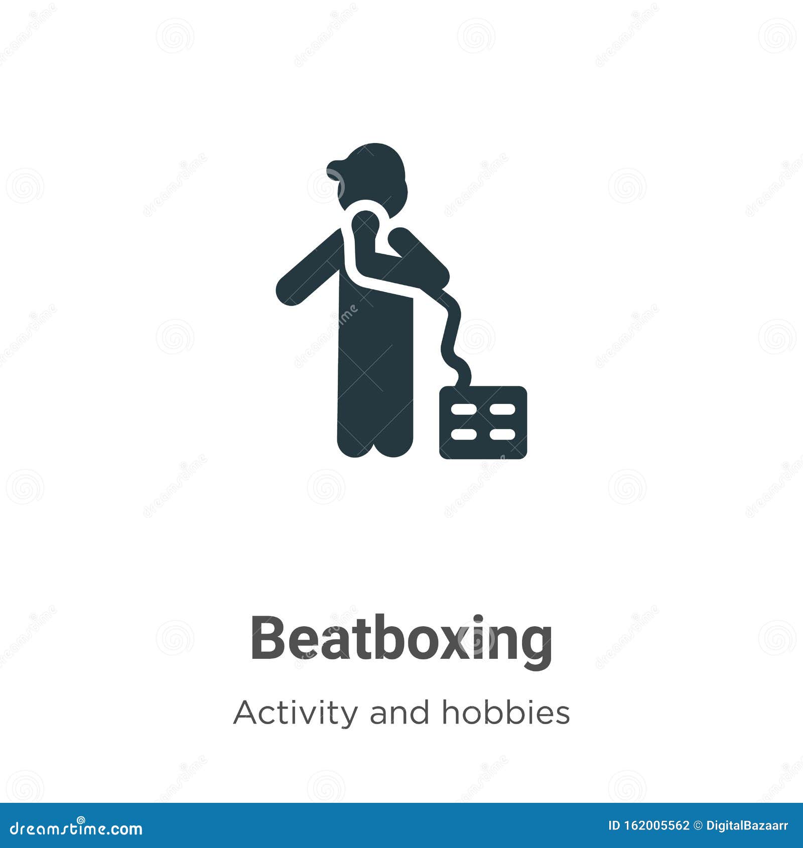 Beatboxing Vector Icon On White Background. Flat Vector Beatboxing Icon ...