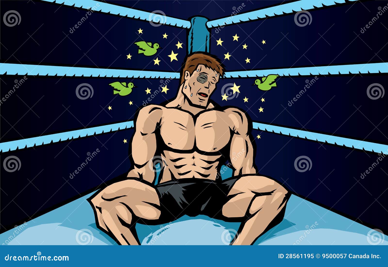 Beaten Boxer stock vector. Illustration of beaten, defeat - 28561195