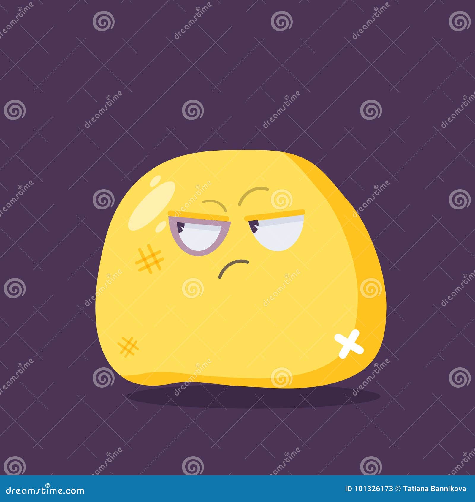 Beaten Emoticon Cartoon Vector | CartoonDealer.com #215310749