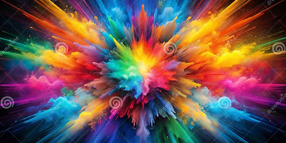 A Beatiful Abstrack Color Explosion Background AI-Generated Content ...