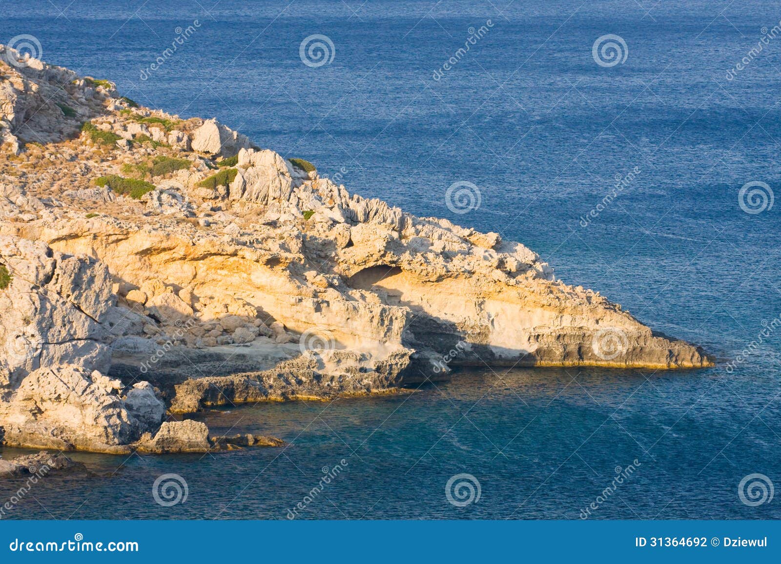 Beatiful Coastline, Rhodes Greece Stock Photo - Image of scenic ...
