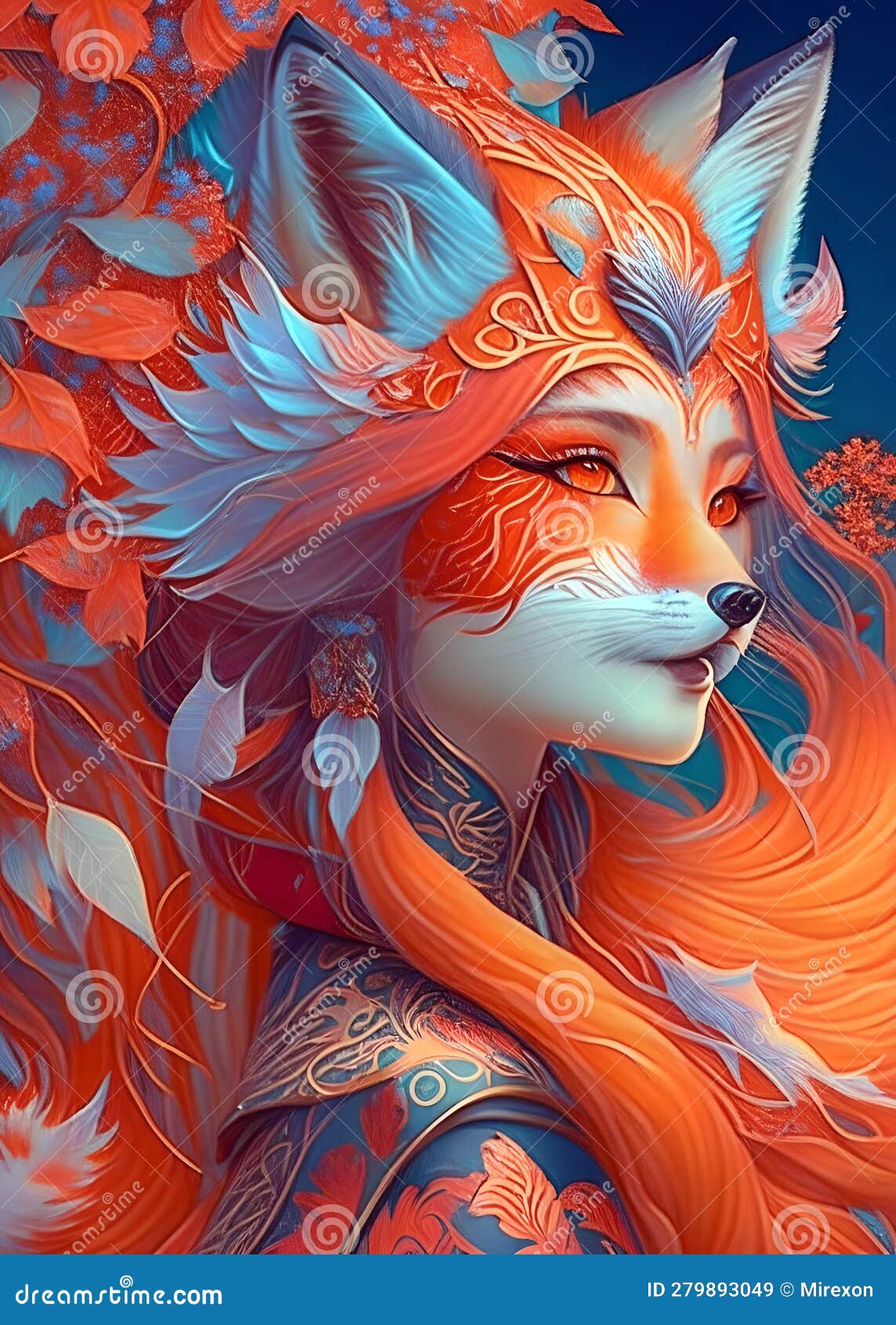 Beatiful Girl Character Wearing As a Fox Stock Image - Image of slim ...