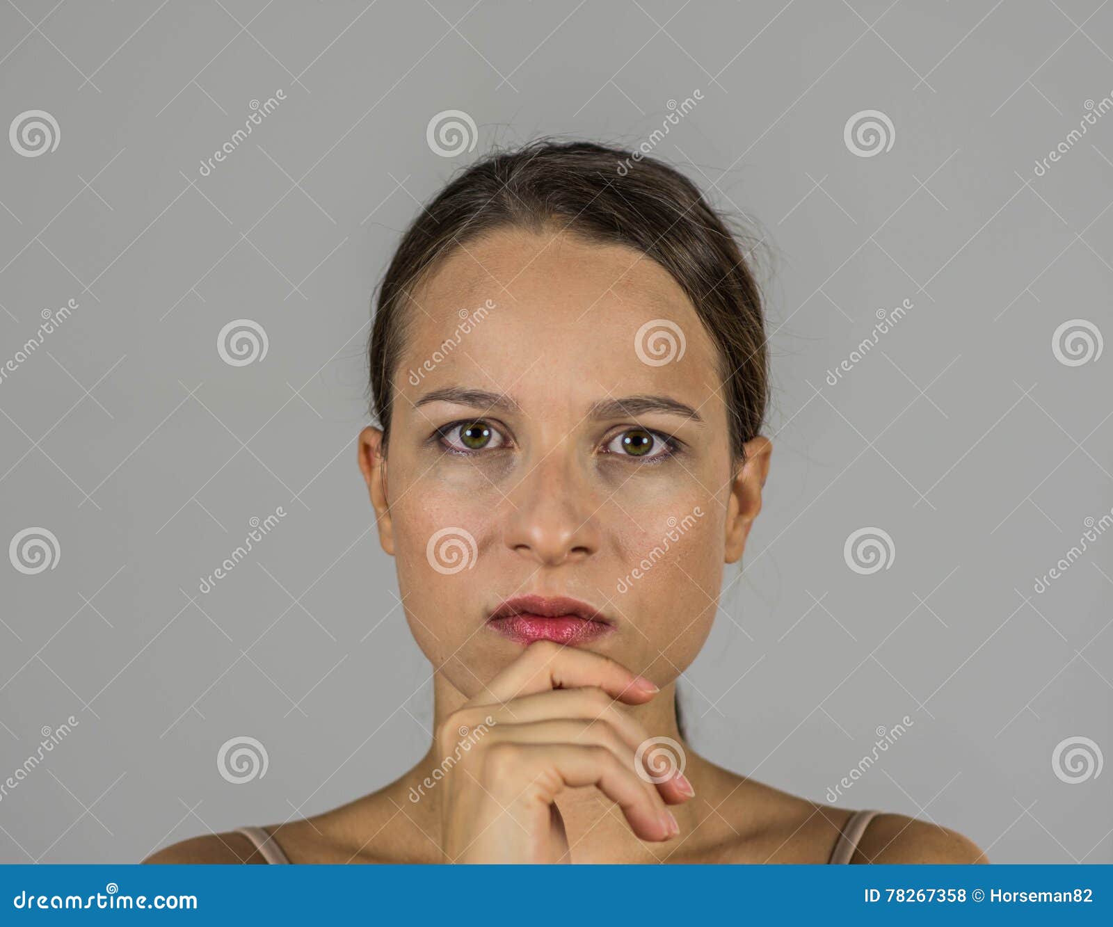 Beatiful Girl with Upset Expression Stock Photo - Image of face ...