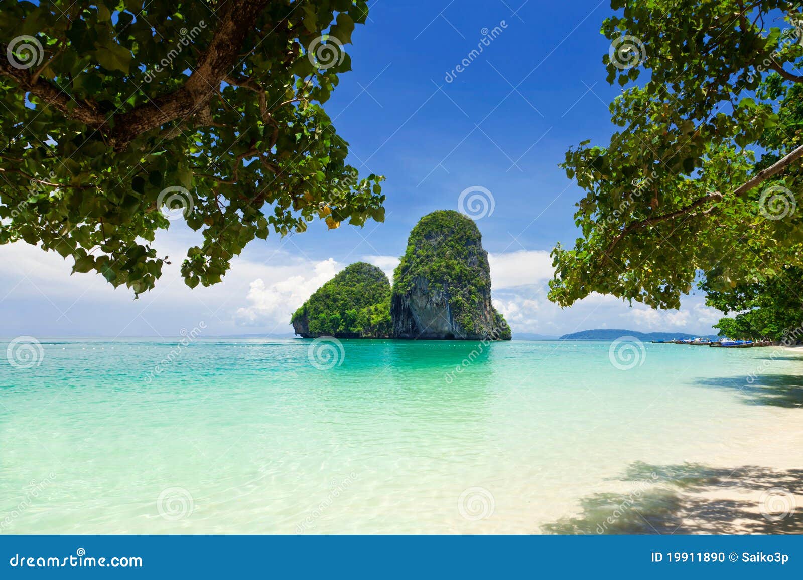 Beatiful Green Rocks at Railay Beach Stock Photo - Image of nature ...