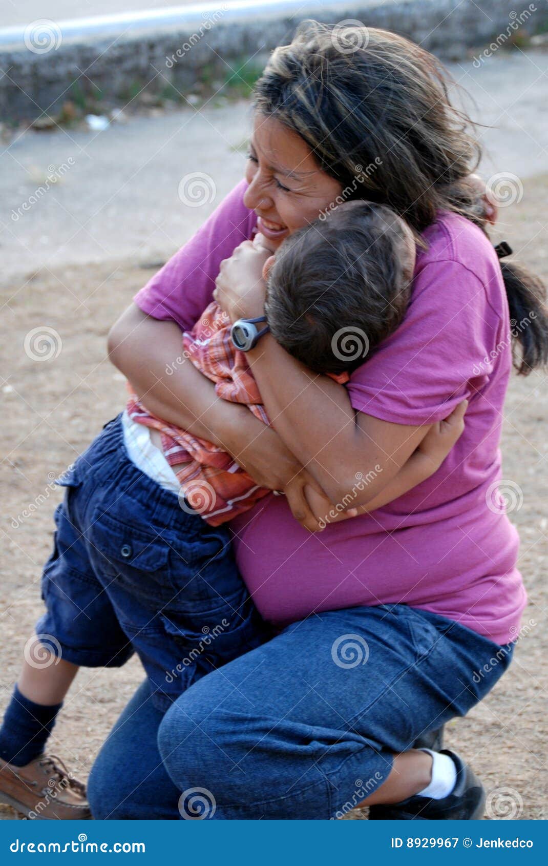 Beatiful Hispanic Mother and Child Hugging Stock Image - Image of baby ...