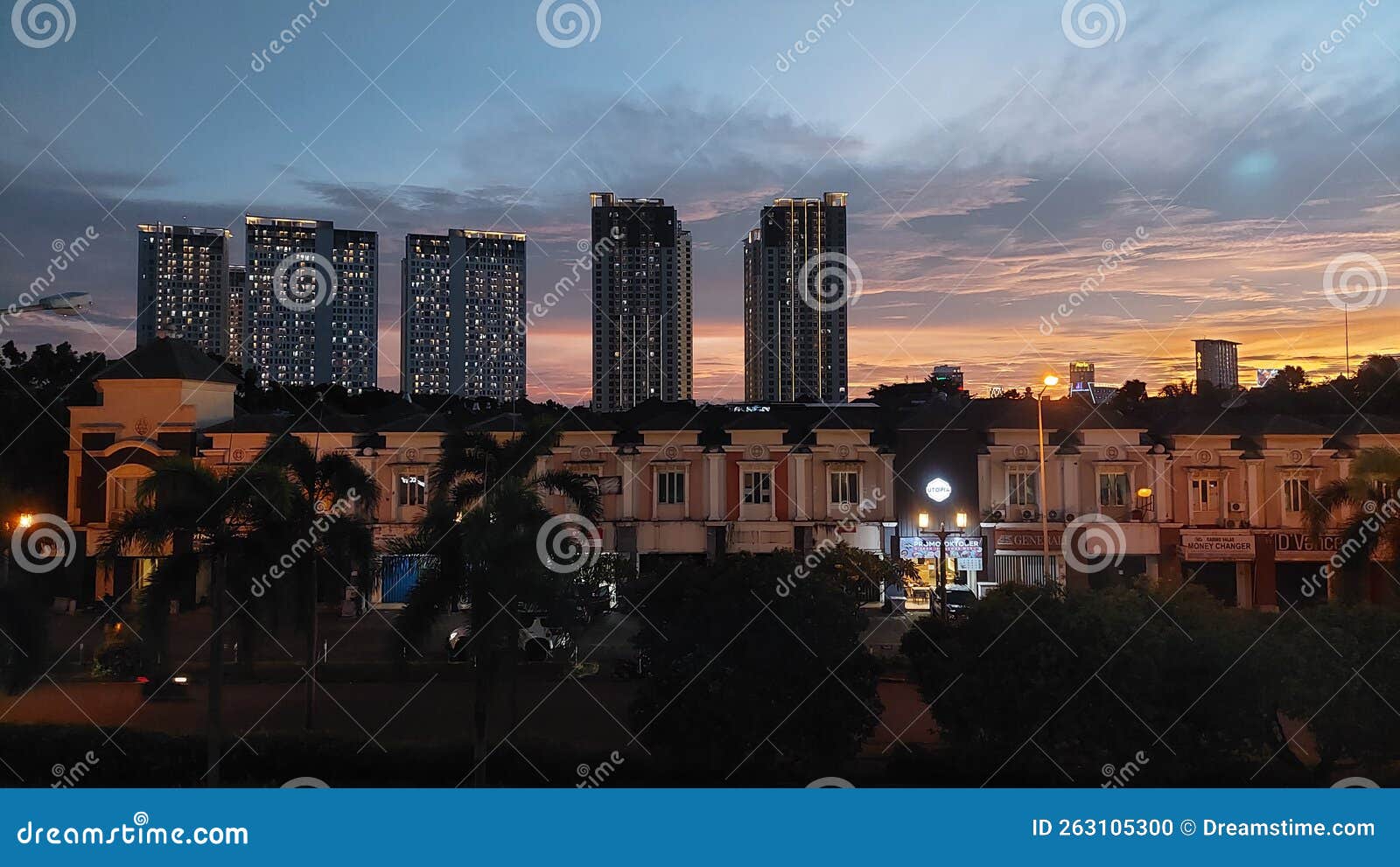 Beatiful Sunset View from the Office Rooftop Stock Photo - Image of ...