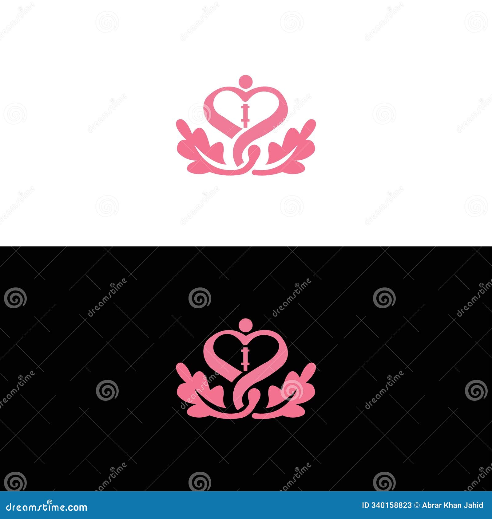 Beatifull Love Care Vector Logo Stock Illustration - Illustration of ...