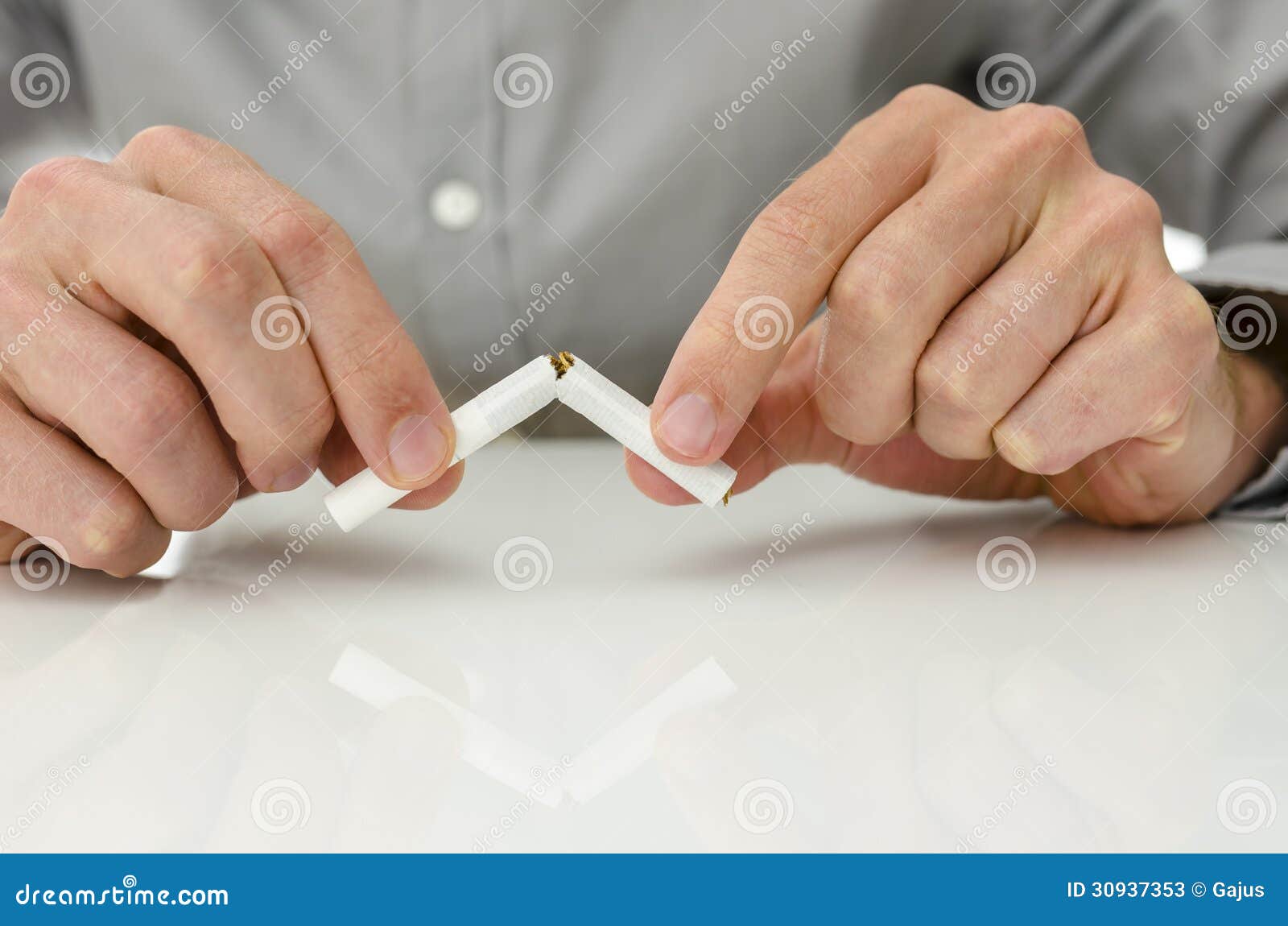 Beating Cigarette Addiction Stock Image - Image of hands, nosmoking ...