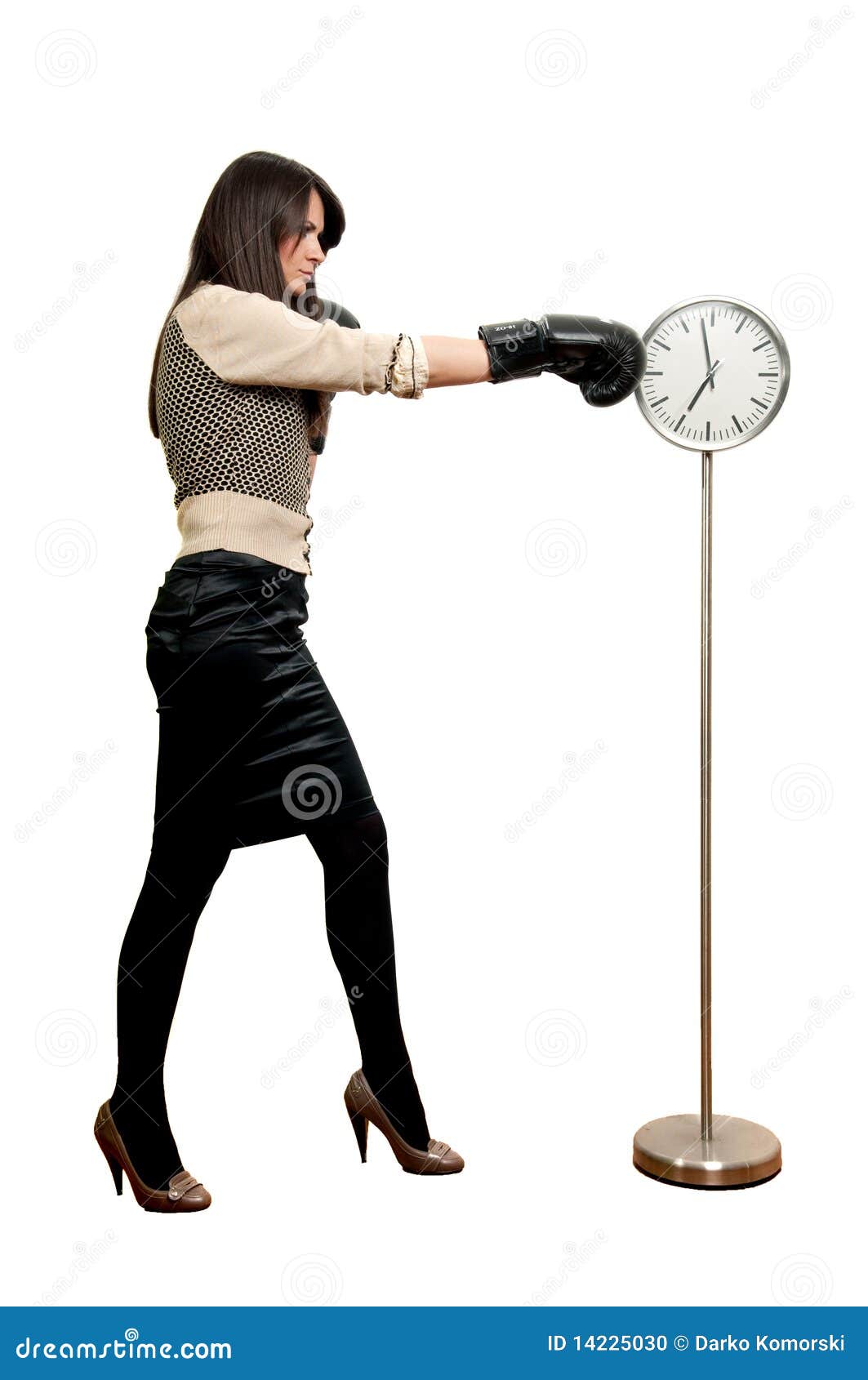 Beating the clock stock photo. Image of woman, hair, young - 14225030