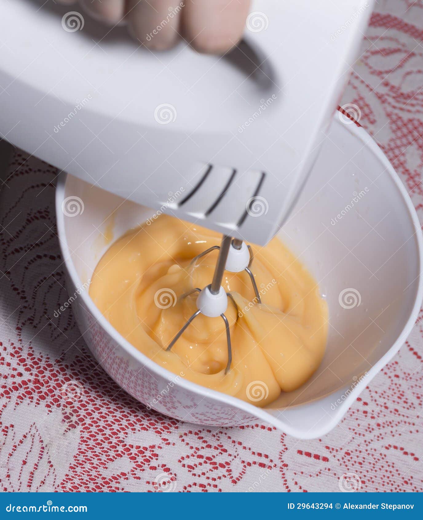 Beating of Eggs by a Mixer. Stock Photo - Image of mixing, messy: 29643294